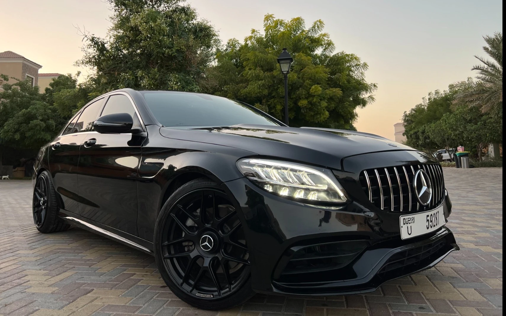 Rent a Mercedes C300 with C63 Black Edition Bodykit (Black), 2018 ID ...