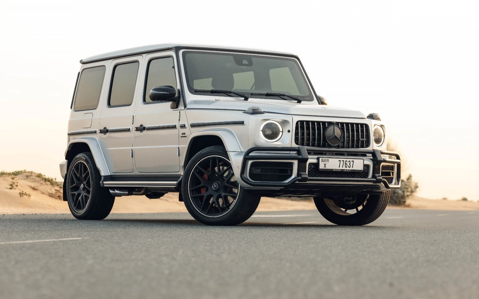 Rent a Mercedes G63 AMG (Silver), 2022 ID-5389, in Abu Dhabi - Evolve