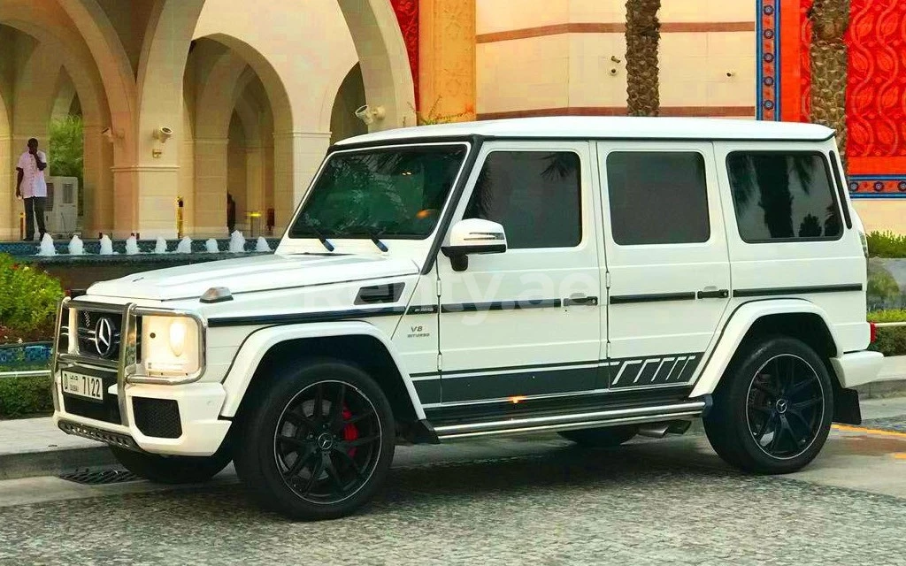 Rent a Mercedes G 63 edition (White), 2016 ID-2309, in Dubai - Evolve